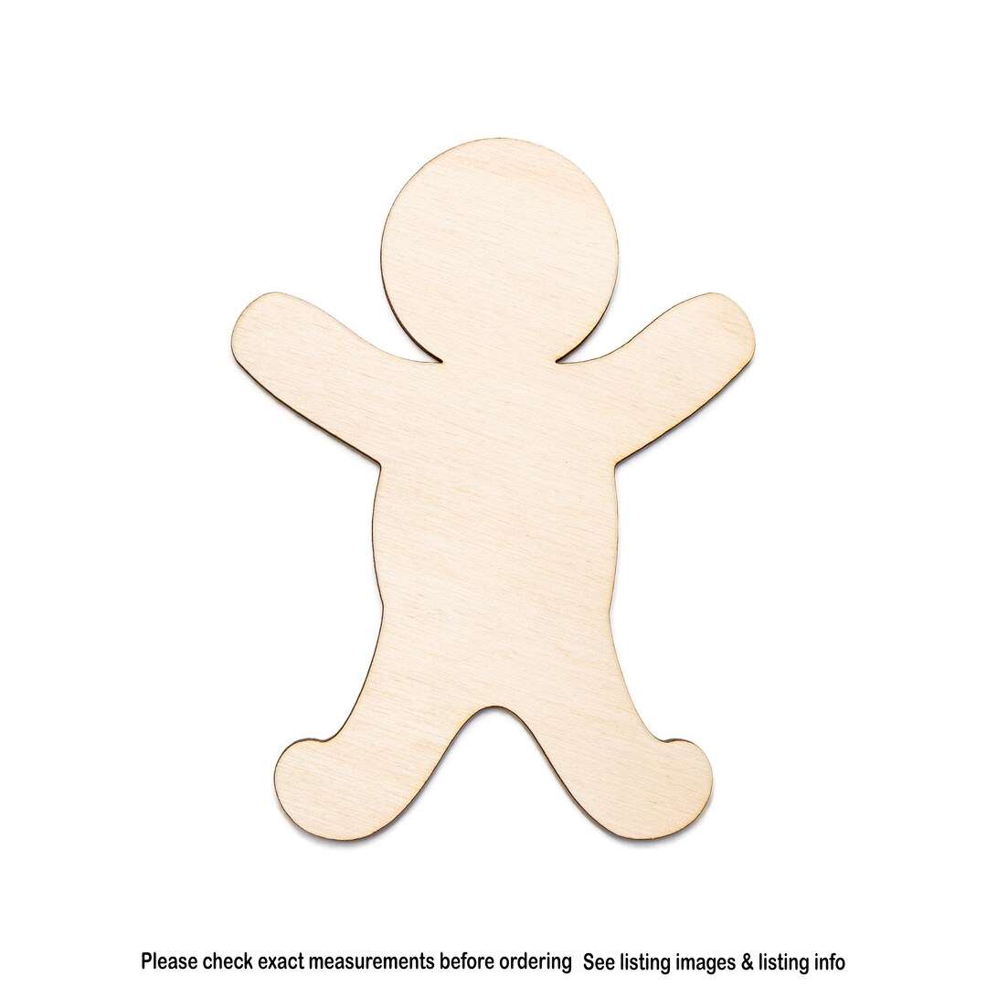 Gingerbread Man Blank Unfinished Wood Cutout-holiday Cookie Decor ...
