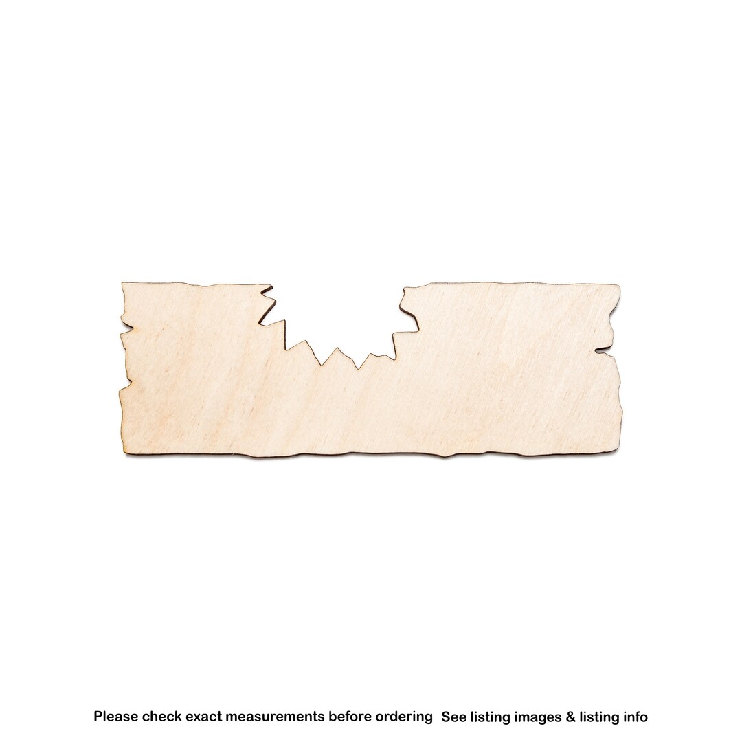 Wood Plank Bitten-wood Cutout-shark Bite Plank-nautical Decor-various ...