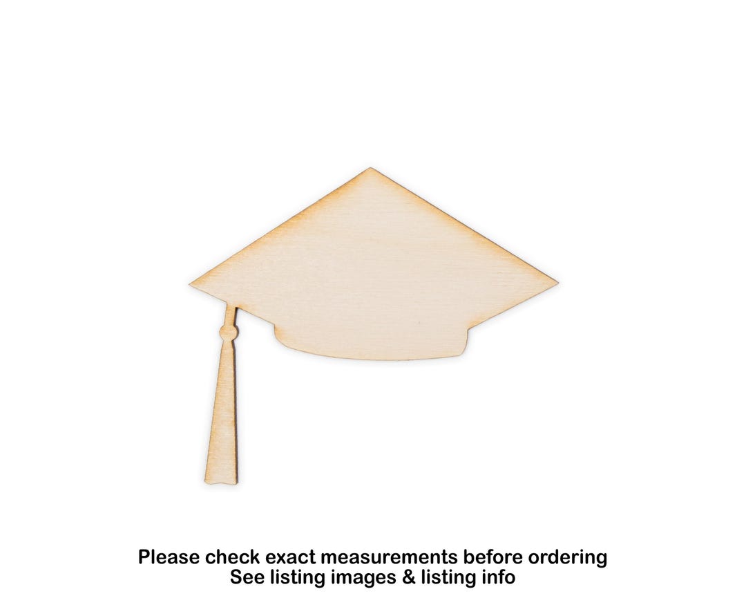 Graduation Cap Blank Wood Cutout-grad Decor-various Sizes-diy Crafts ...
