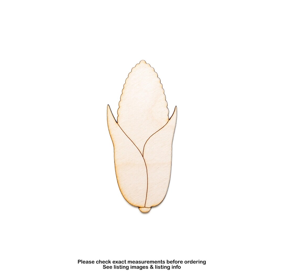 Corn Blank Wood Cutout - Laser Cut Unfinished Craft Shape - Multiple ...