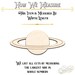 Saturn-detail Wood Cutout-planets and Space Decor-solar System Crafts ...