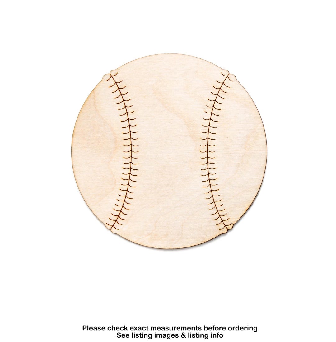 Baseball Wood Cutout - Laser Cut Unfinished Craft Shape - Multiple ...