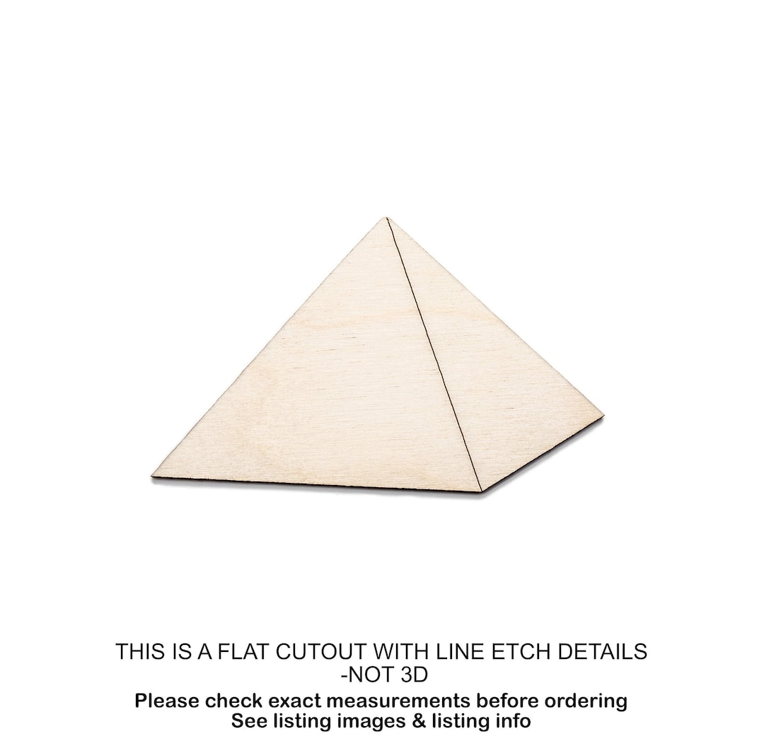 Pyramid Single-wood Cutout-egyptian Pyramid-ancient Structures-various ...