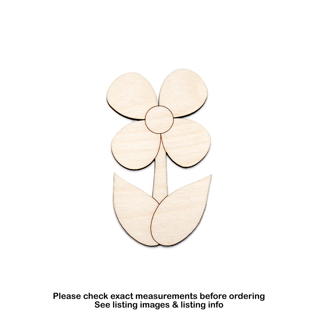 Cute Flower-wood Cutout-daisy Plant-flowers Theme Decor-various Sizes ...