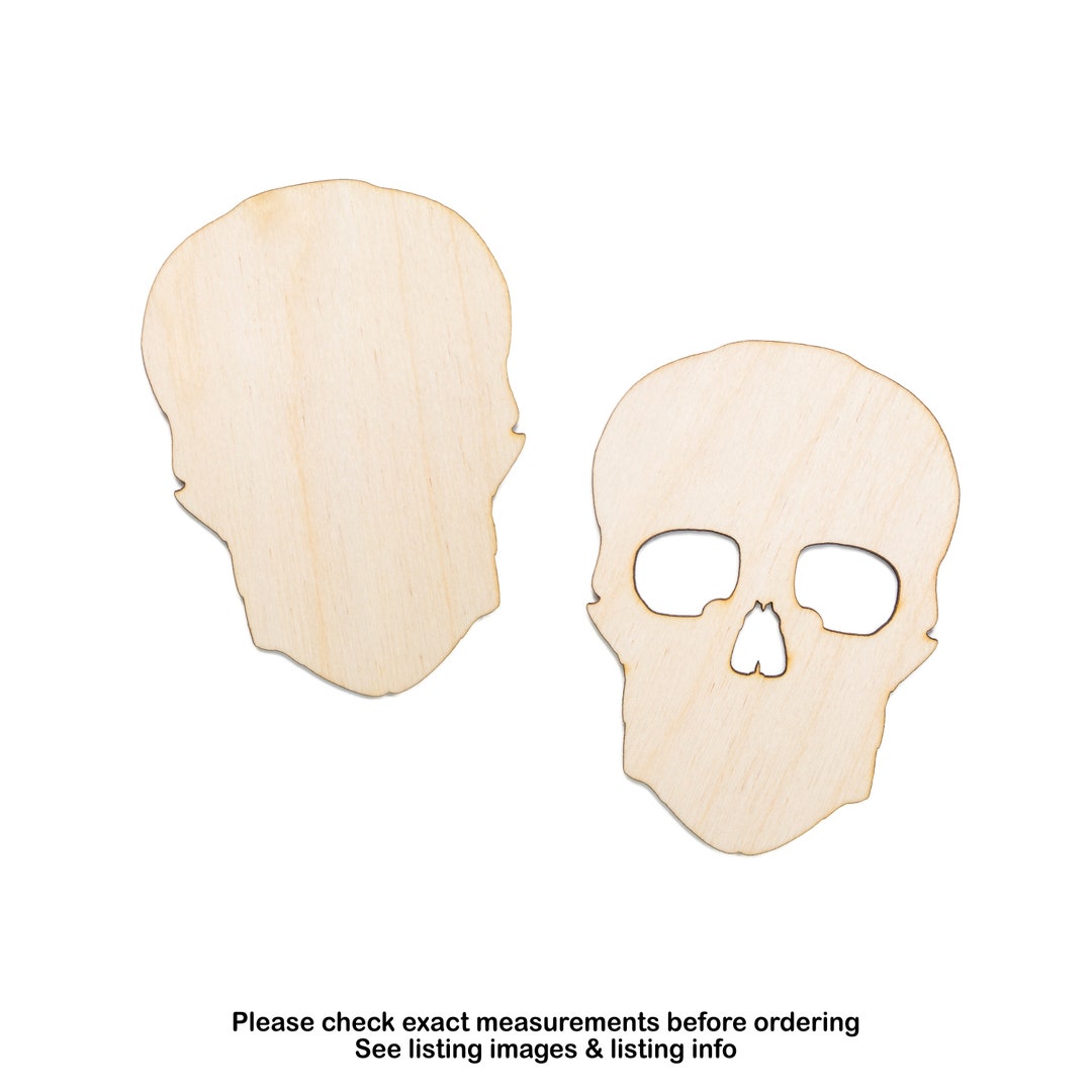 Skull Blank Wood Cutout Spooky Decor-skull Panel-two Design Option ...
