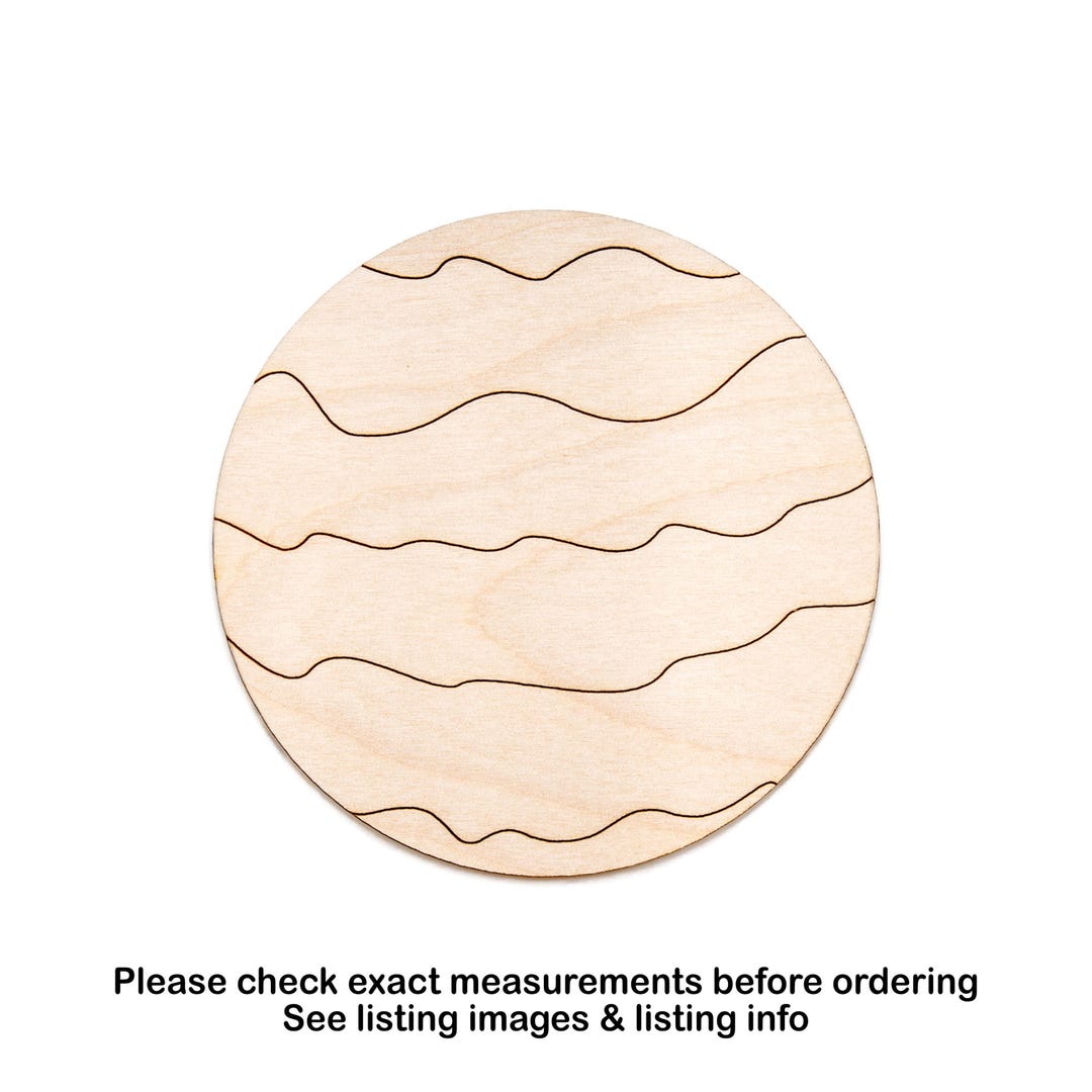 Neptune Planet Wood Cutout-detail-space Decor-planetary Decor-various ...