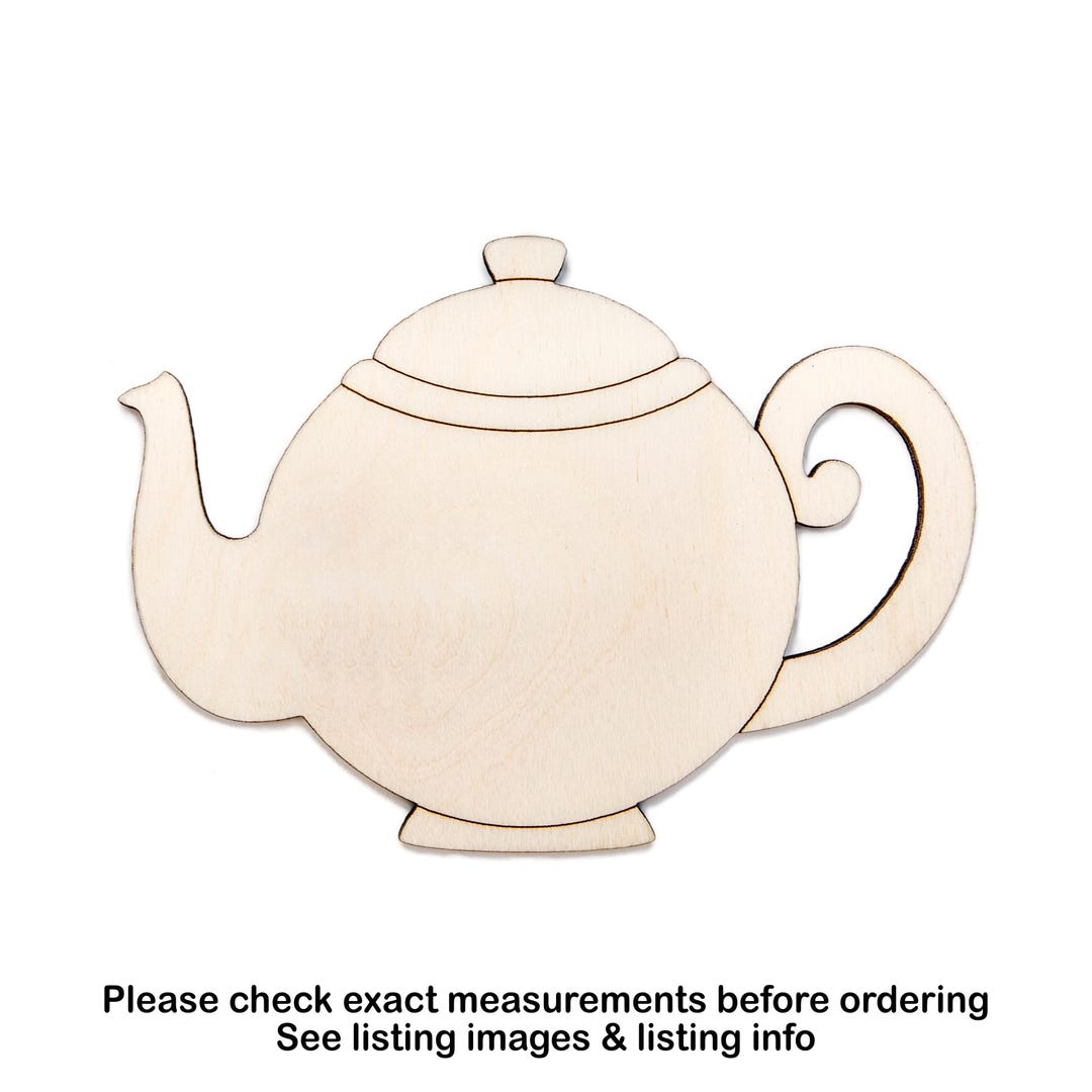 Teapot Detail Wood Cutout-classic Teapot-tea Party Decor-various Sizes ...