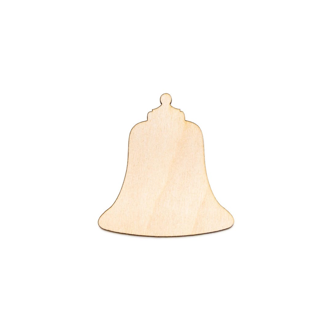 Bell Blank Wood Cutout - Laser Cut Unfinished Craft Shape - Multiple ...