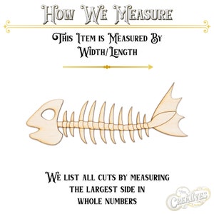 Fish Bones Wood Cutout-wooden Fish Shape-various Sizes-fish Skeleton ...