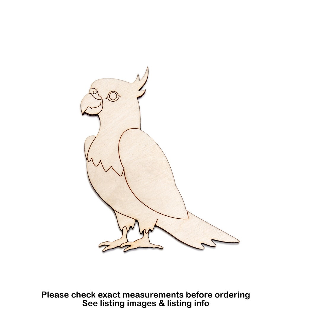 Cockatiel Detail Wood Cutout Cute Birds Decor-various Sizes-diy Crafts ...