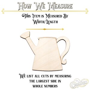 Watering Can-wood Cutout-garden Accessories Wood Decor-various Sizes ...