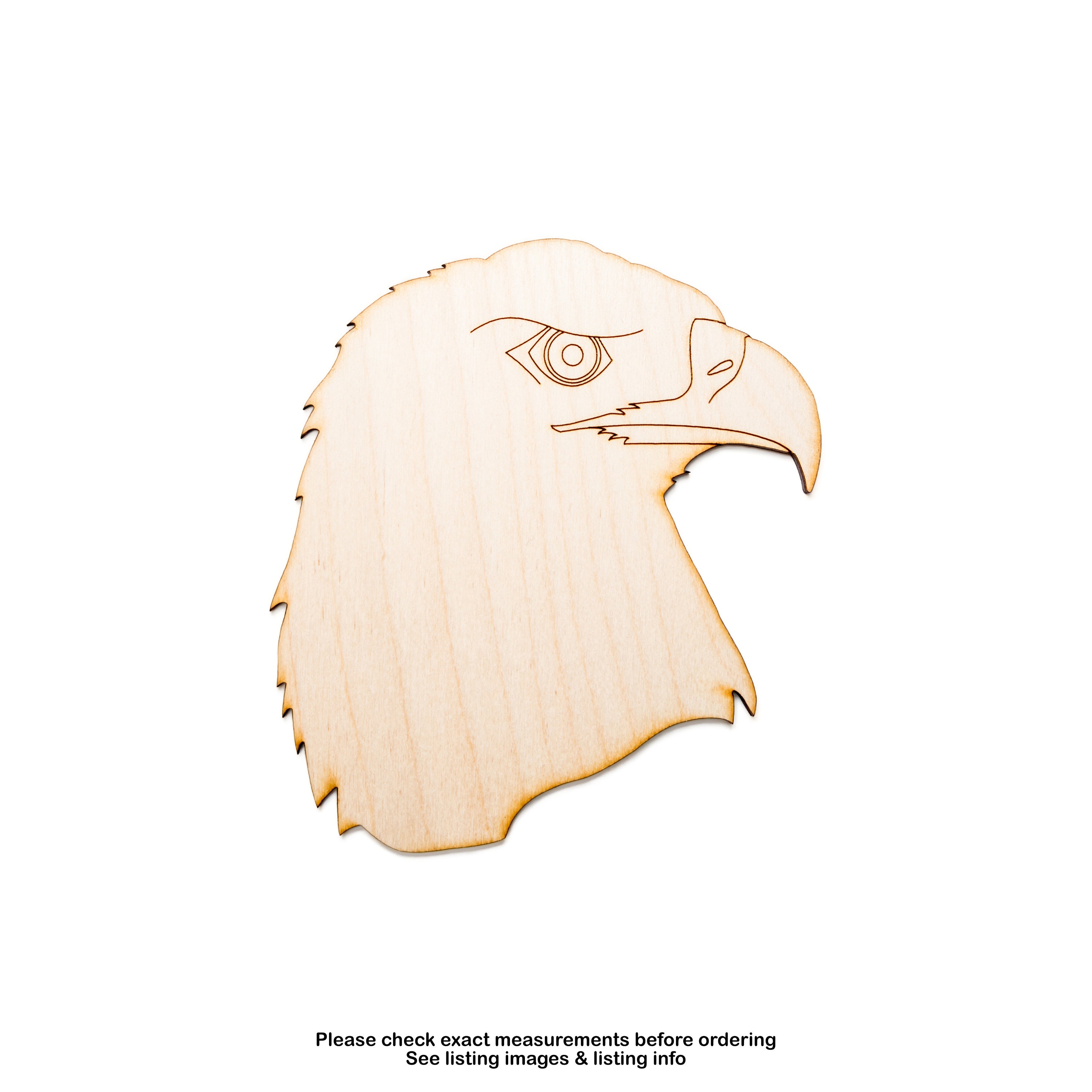 Bald Eagle Head Wood Cutout-predatory Bird-various Sizes-diy - Etsy