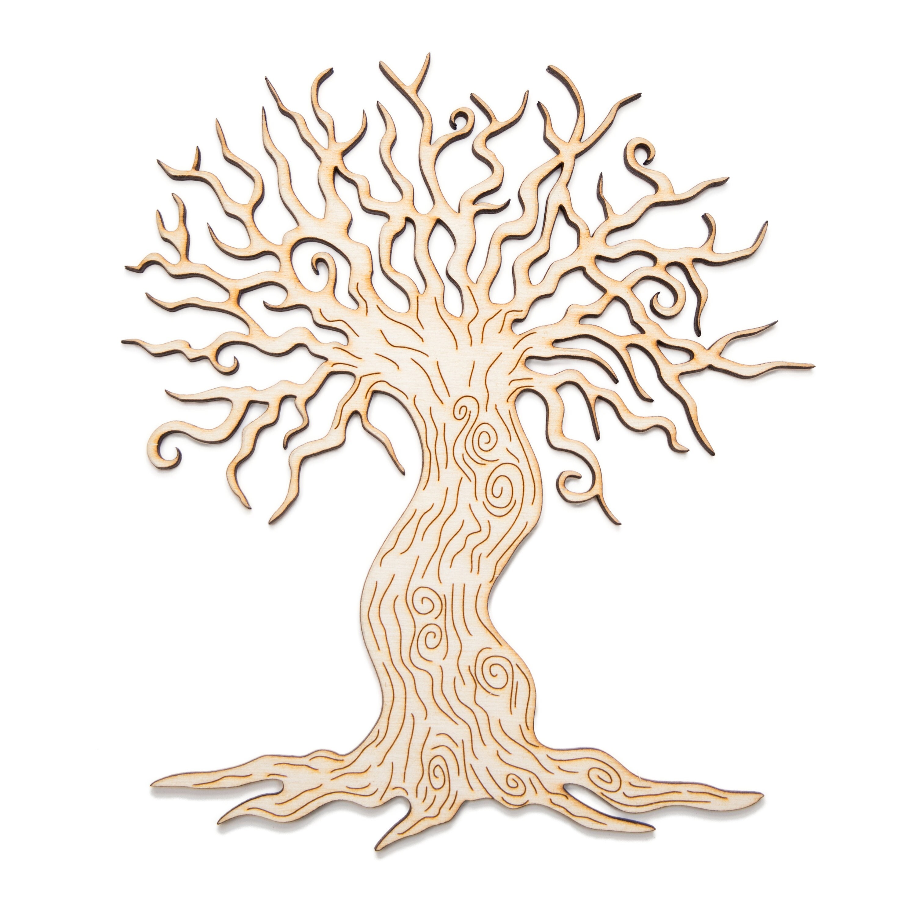 Spiral Dead Tree-wood Cutout-spooky Trees-halloween Decor-old - Etsy