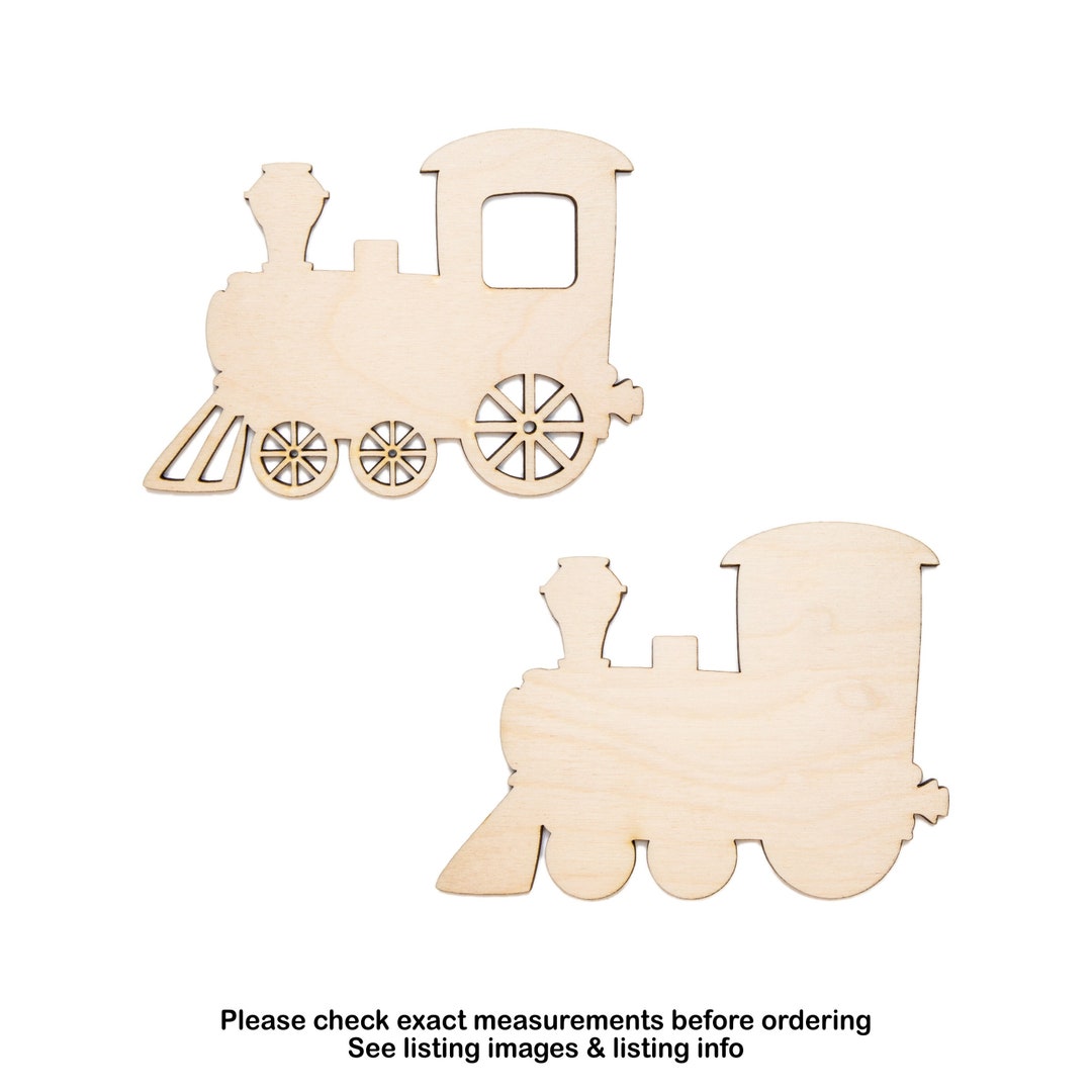 Train Blank Wood Cutout-cartoonish Train Decor-various Sizes-diy Crafts ...