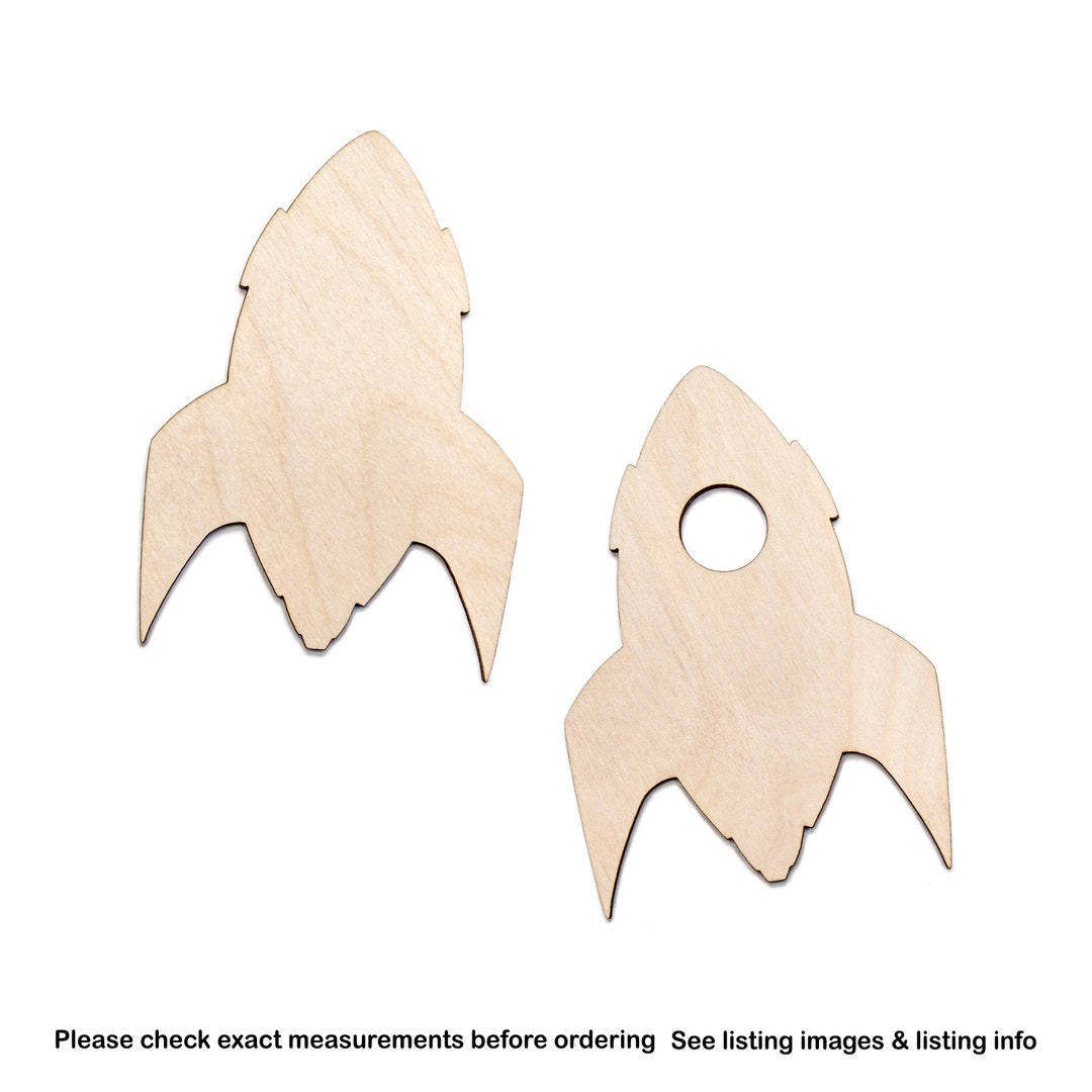 Rocket Ship Blank Wood Cutout-space Theme Decor-various Sizes-diy ...