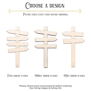 Arrow Planks Sign Post Wood Cutout - Laser Cut Unfinished Craft Shape ...