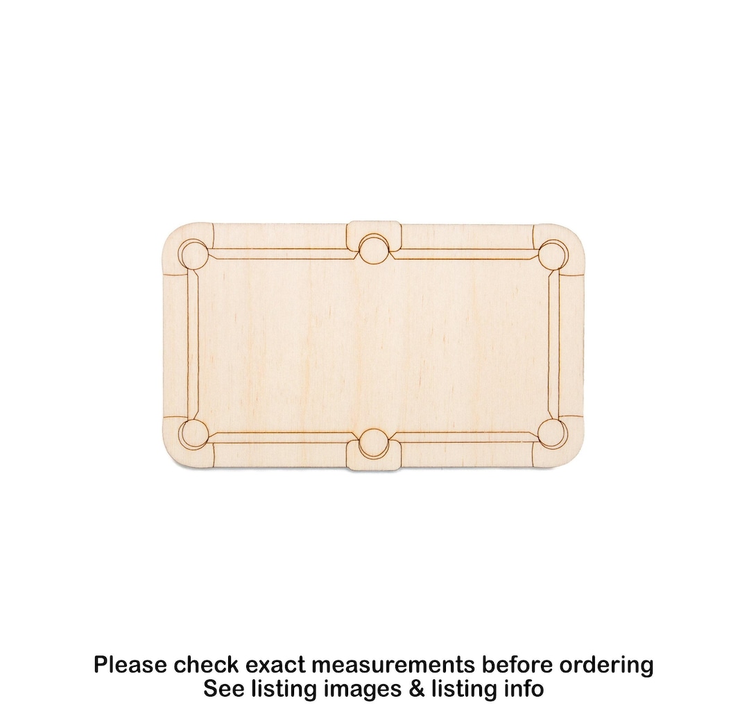 Pool Table Detail Wood Cutout Pool Cue Sports Decor-unfinished Wood ...