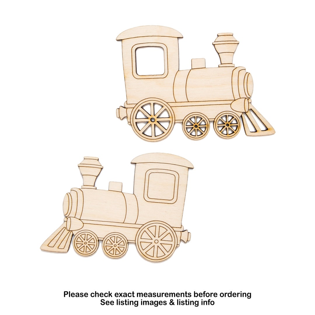 Train Detail Wood Cutout-cartoonish Train Decor-various Sizes-diy ...