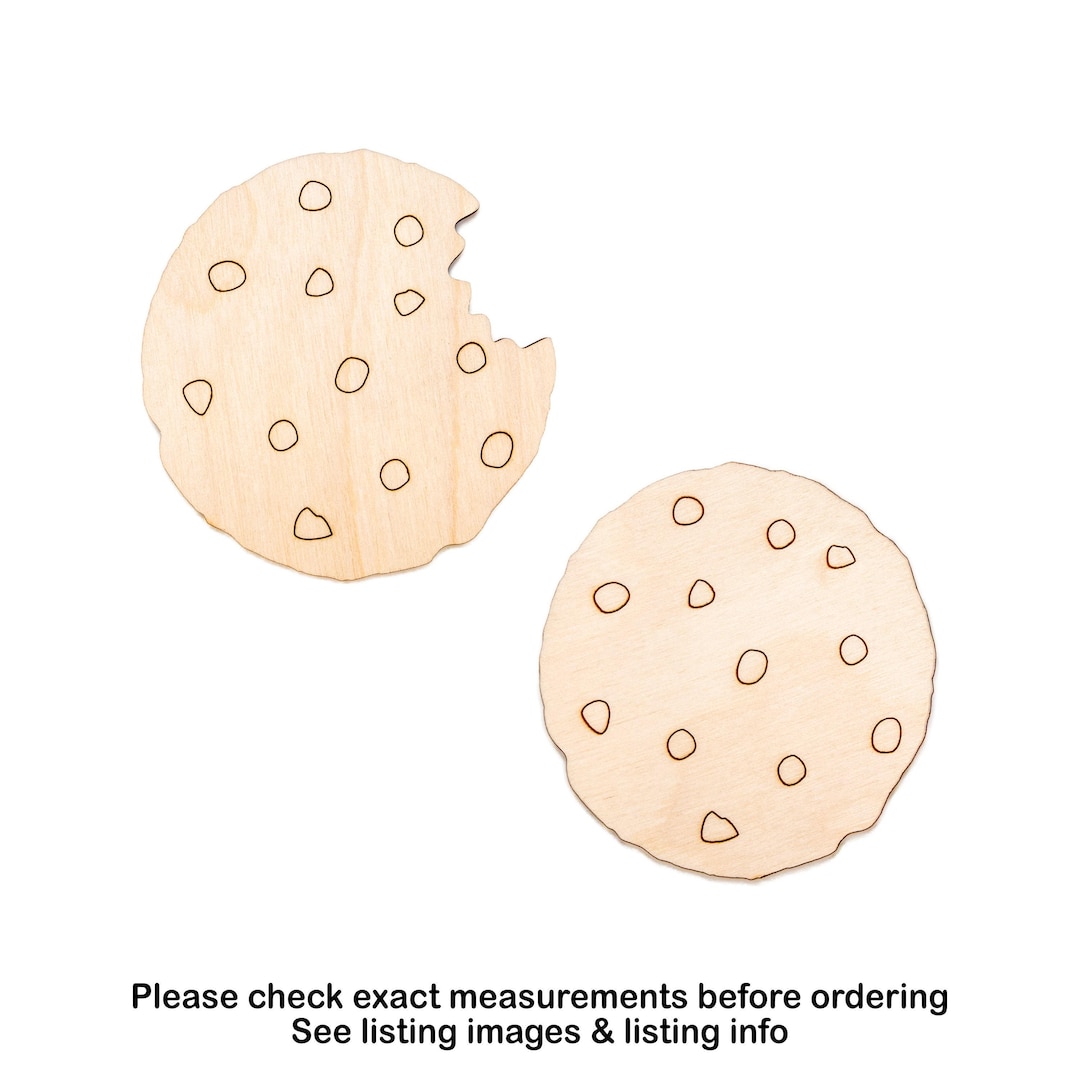 Chocolate Chip Cookie Wood Cutout - Laser Cut Unfinished Craft Shape ...