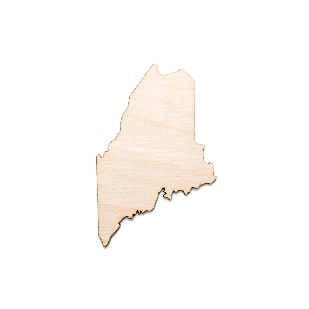 Maine State Wood Cutout-state Wood Decor-various Sizes-geography Decor ...