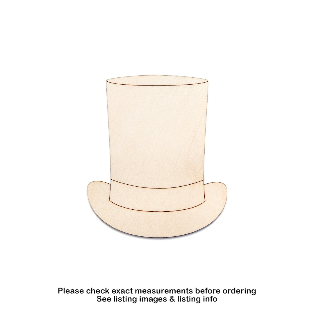 Top Hat-tall-wood Cutout-victorian Fashion Theme Decor-elegant Hats ...