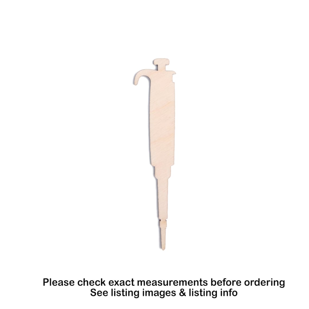 Pipette Blank Wood Cutout-laboratory Tools-various Sizes-diy Crafts ...