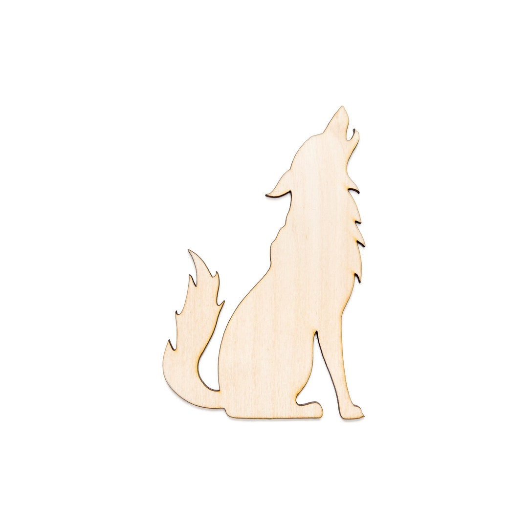 Howling Wolf-blank Wood Cutout-wooden Wolf Decor-various Sizes-diy ...