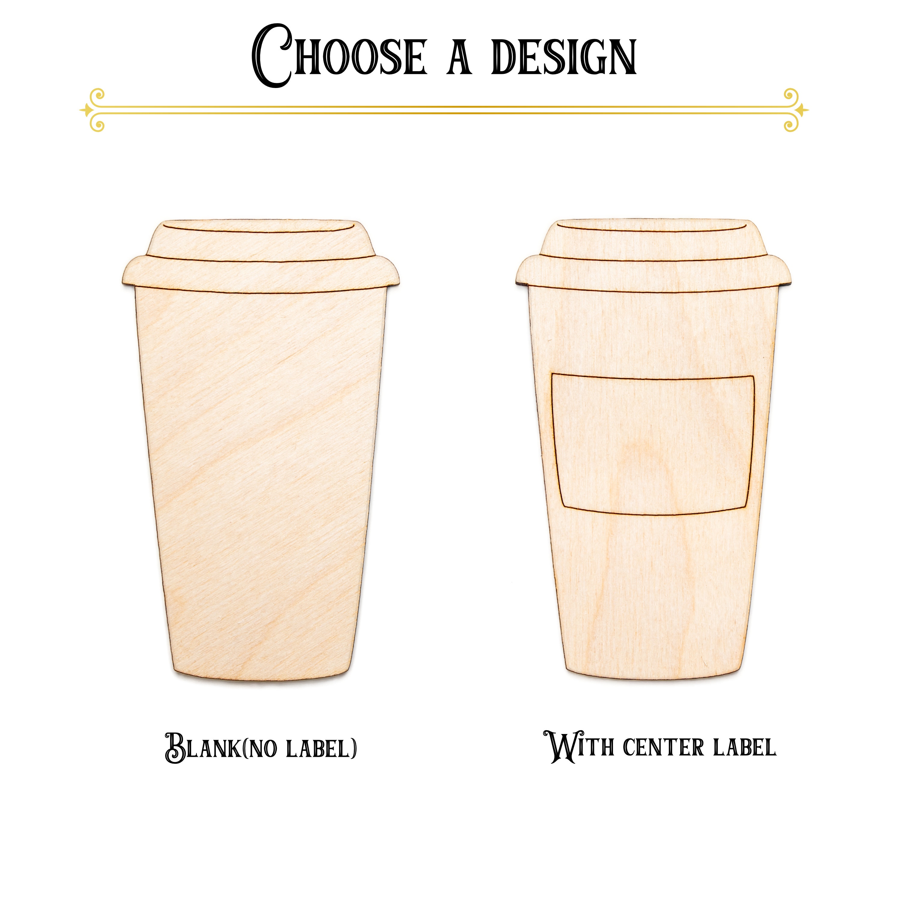 Coffee Cup-wood Cutout-two Design Options-coffee Theme - Etsy
