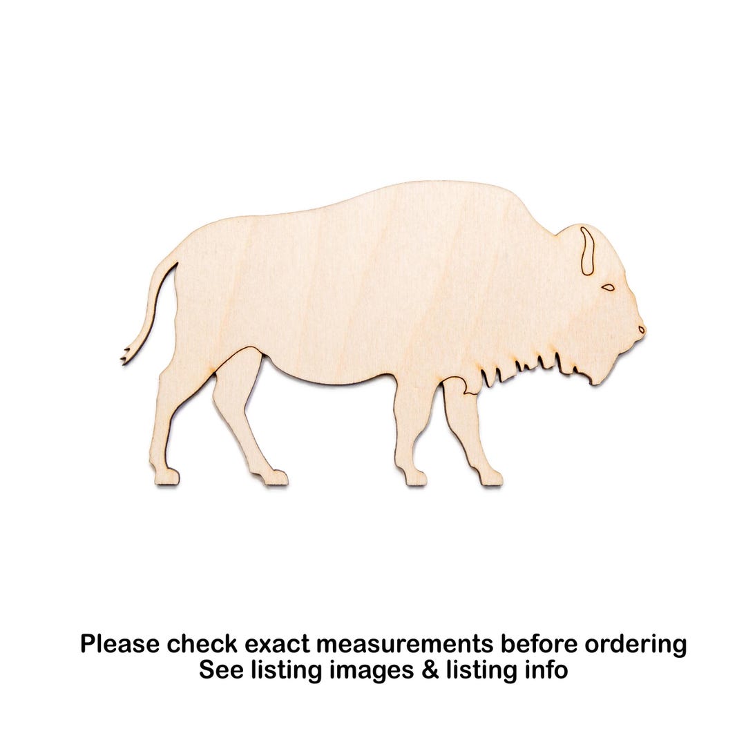 Bison Detail-wood Cutout-wildlife Wood Decor-national Park Wildlife ...
