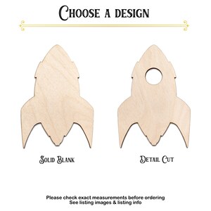 Rocket Ship Blank Wood Cutout-space Theme Decor-various Sizes-diy ...