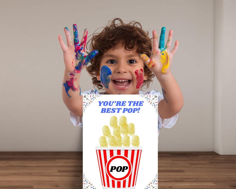 Father’s Day Handprint Craft Printable, You’re the Best Pop Popcorn ...