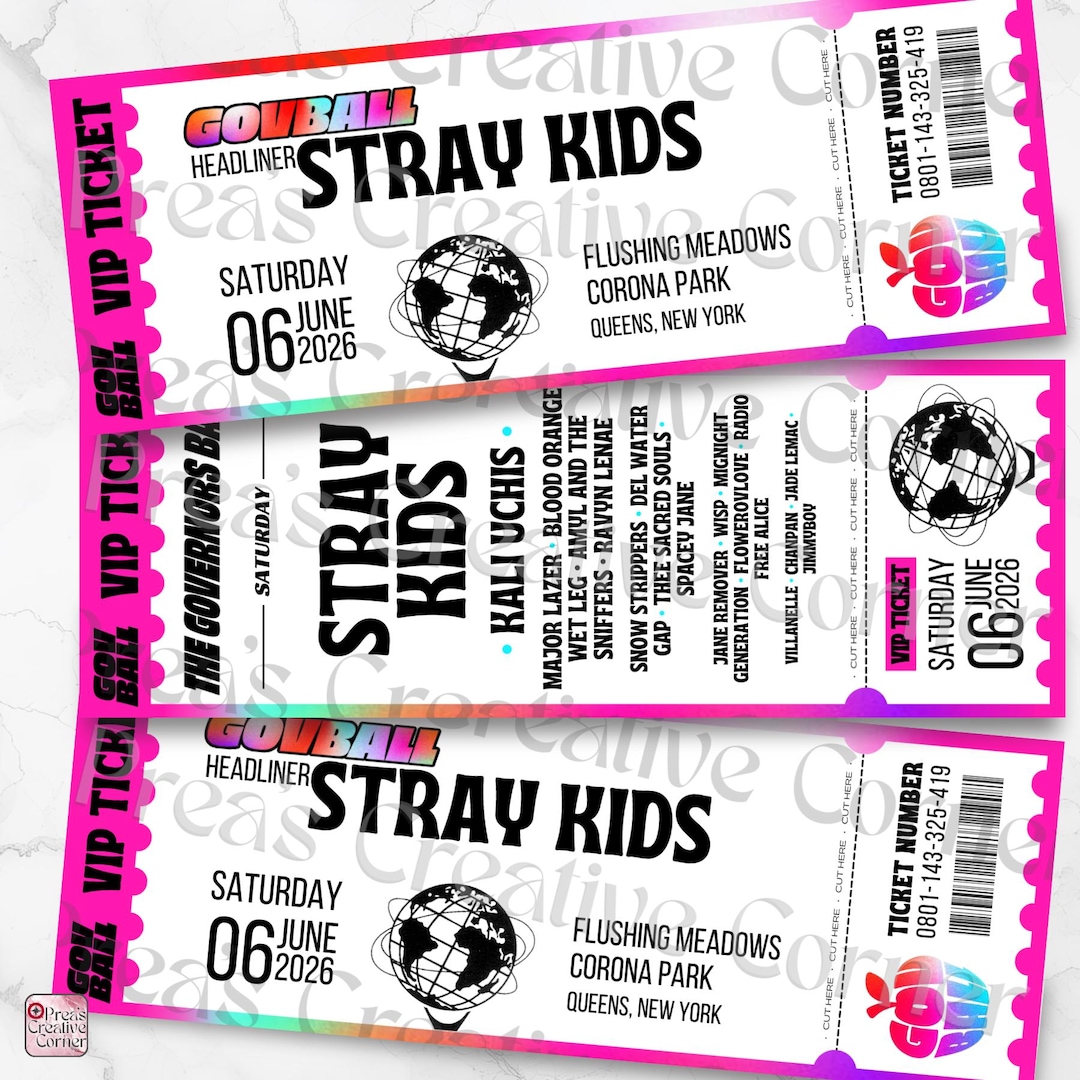 Governors Ball 2026 - Stray Kids VIP Tickets - Etsy