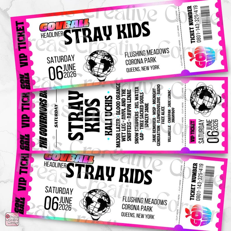 Governors Ball 2026 - Stray Kids VIP Tickets - Etsy