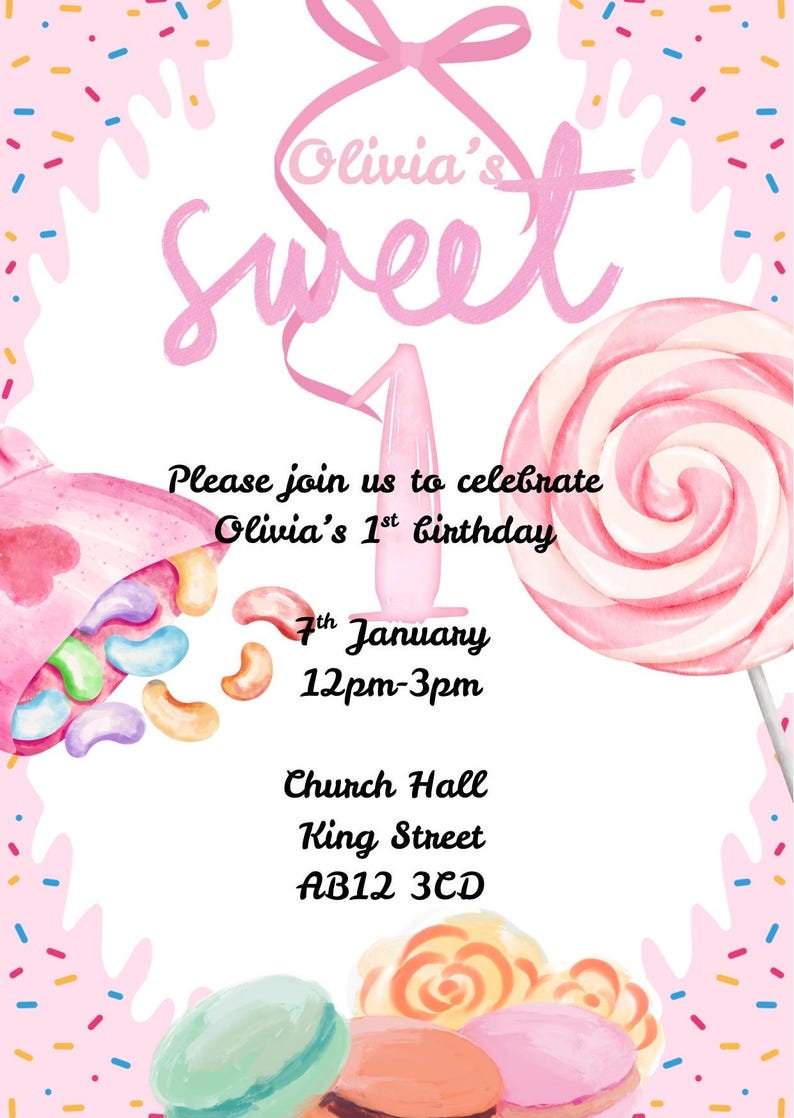 1st Birthday Party Invitation - Etsy