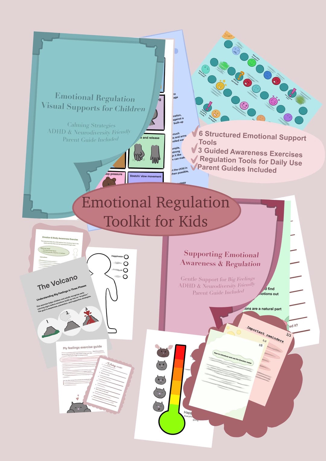 Emotional Regulation Toolkit for Kids – Printable Activities & Parent ...