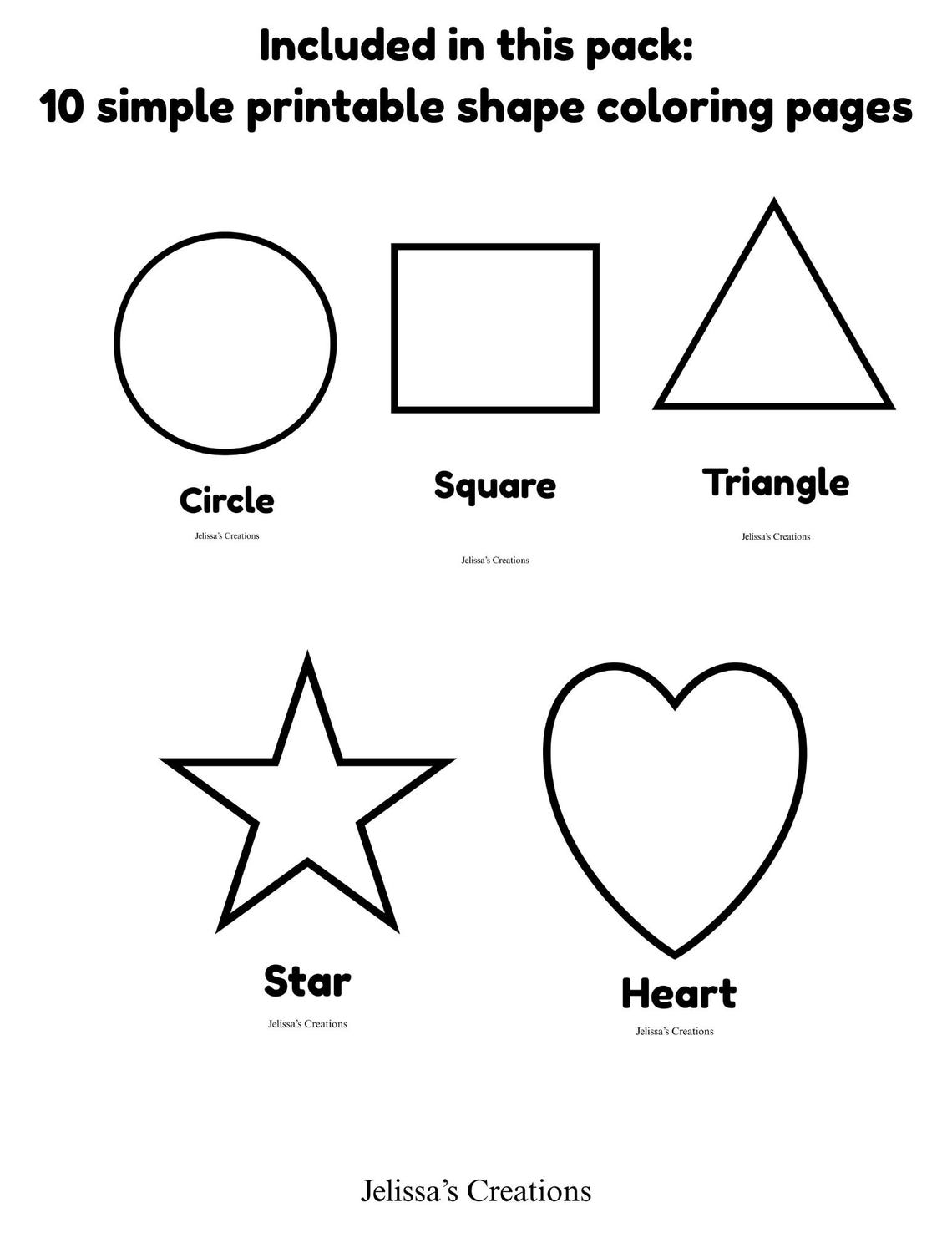 My First Shapes Coloring Pages | Preschool Shapes Worksheet | Toddler ...