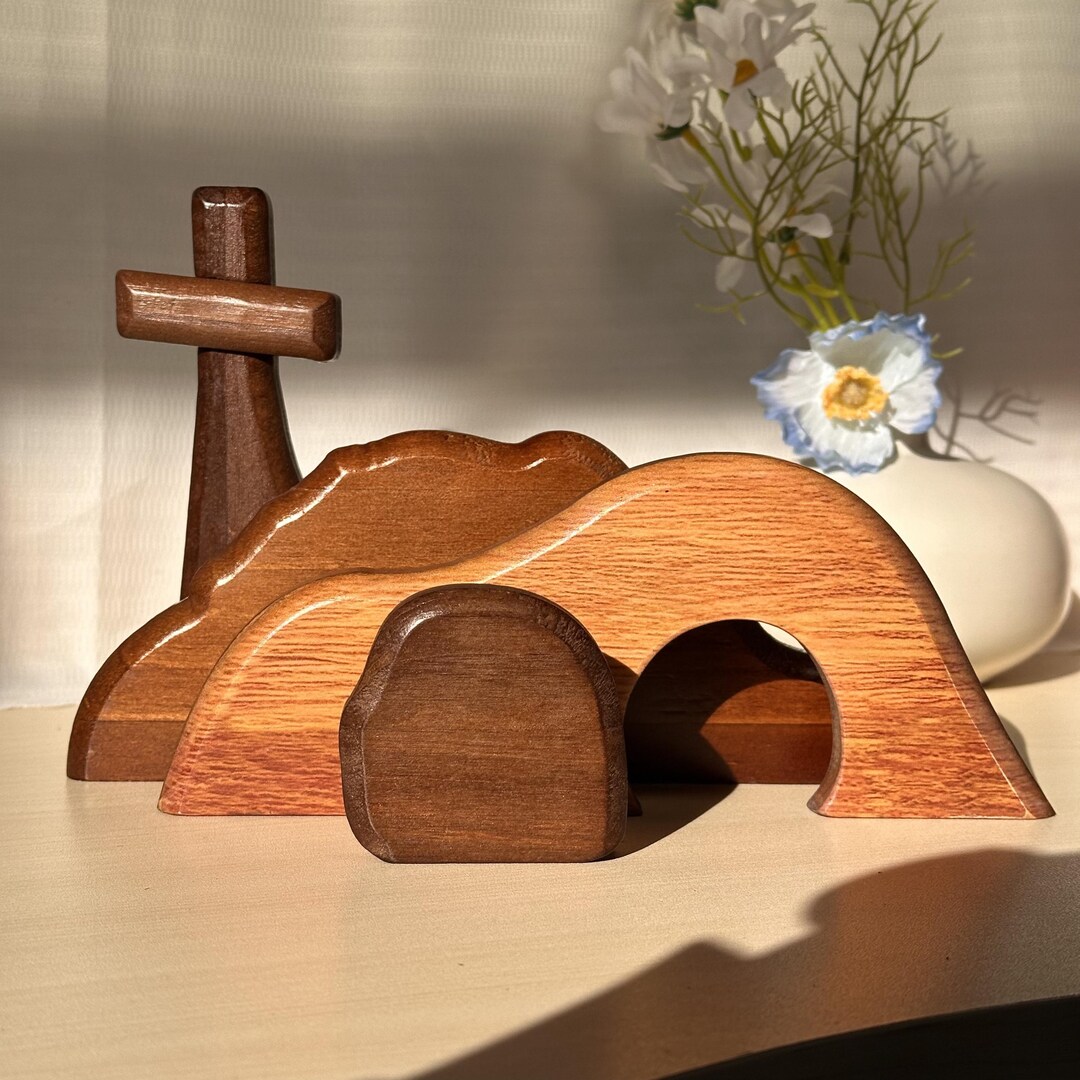 Handmade Wooden Easter Resurrection Scene, Empty Tomb Decor - Etsy