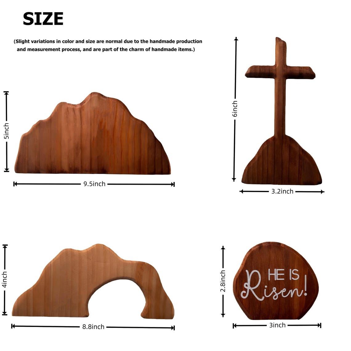 Wooden Easter Resurrection Set, He is Risen Empty Tomb Scene, Christian ...