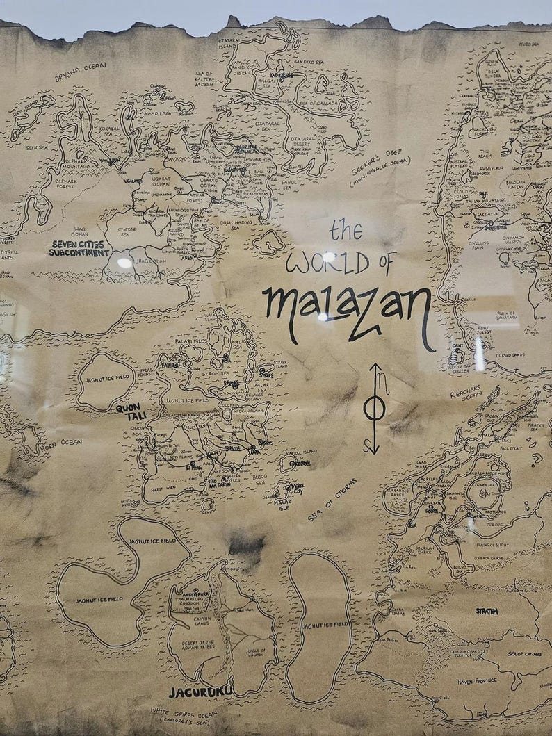 Hand Drawn Malazan World Map (print) - Etsy Australia