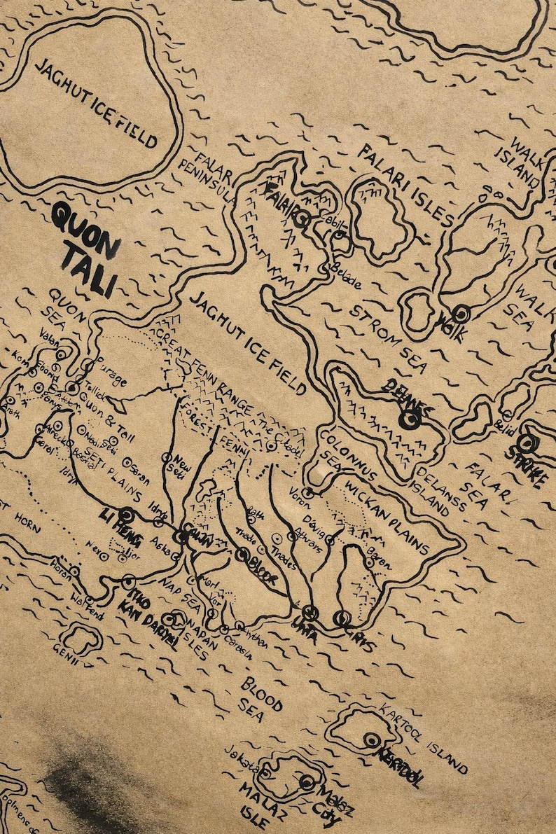 Hand Drawn Malazan World Map (print) - Etsy Australia