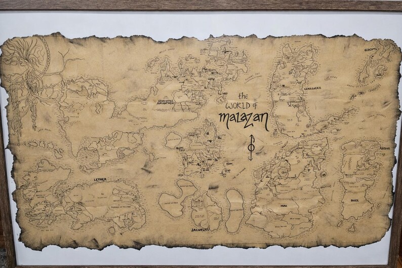 Hand Drawn Malazan World Map (print) - Etsy Australia