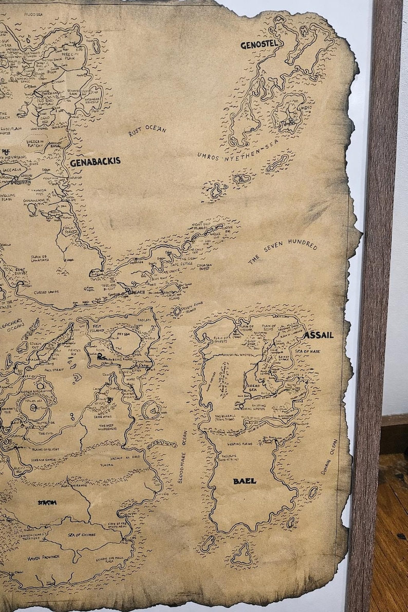Hand Drawn Malazan World Map (print) - Etsy Australia