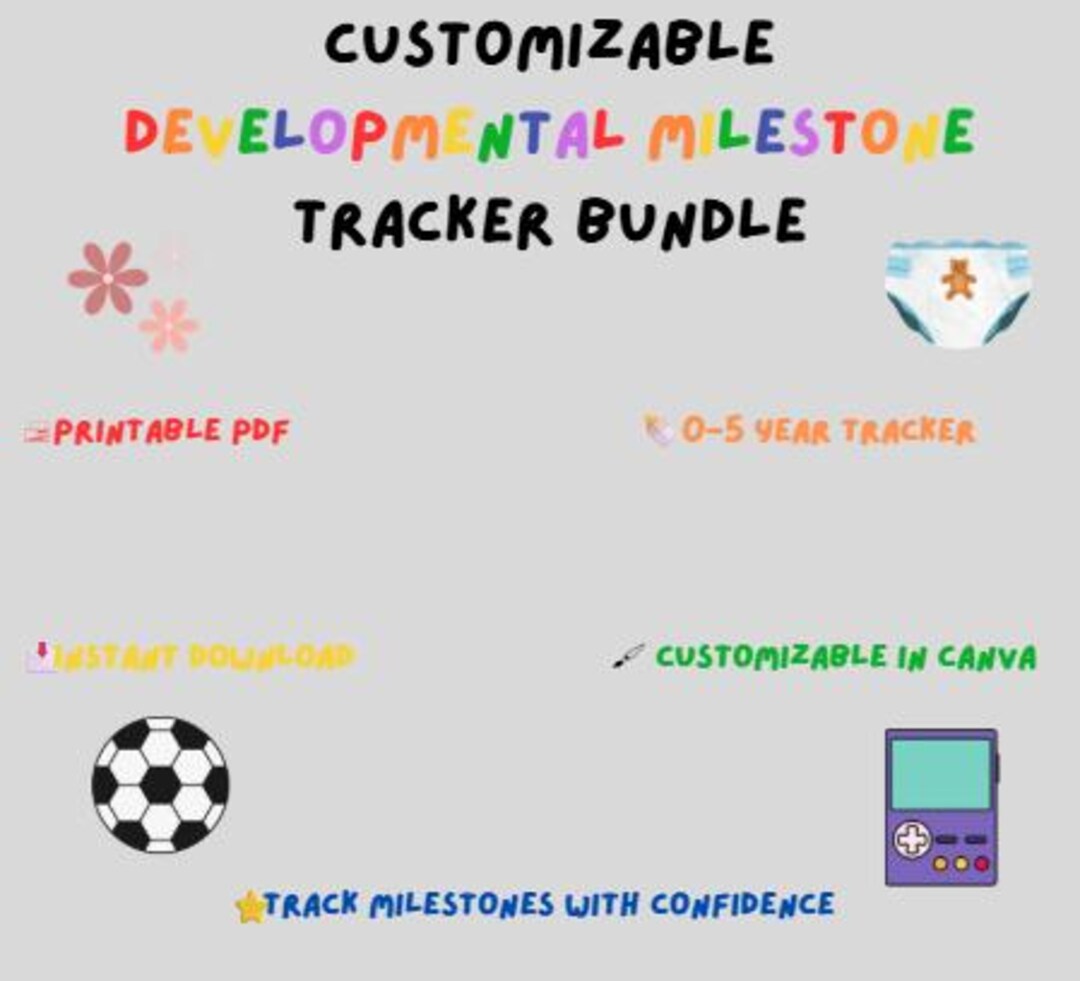 Developmental Tracker 0–5 Years Bundle | Milestone Checklist ...