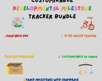 Developmental Tracker 0–5 Years Bundle | Milestone Checklist ...