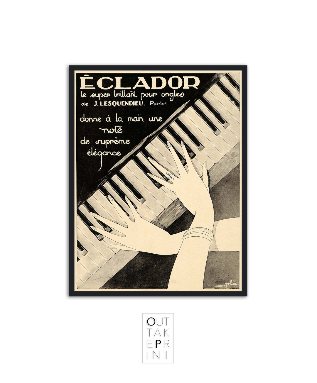 Art Deco French Fashion Print – Lesquendieu Eclador Nail Polish Ad - Etsy