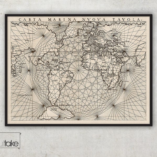 Nautical Map Art - Etsy