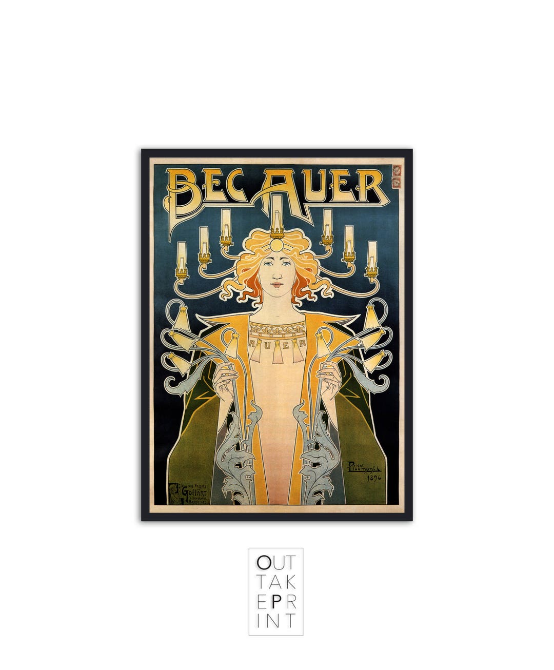 Art Nouveau Poster - Bec Auer - by Henri Privat - Livemont - Art ...