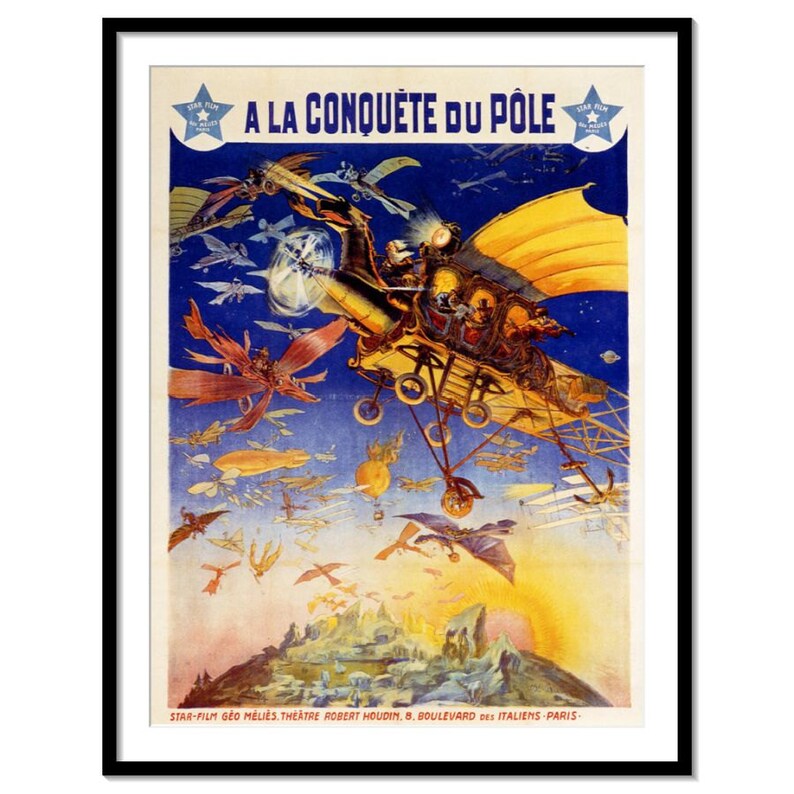 Vintage Style Movie Poster conquest of the Pole - Etsy