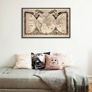 Wall Decor - Old Maps - Map of the World (1572) - Johannes Kepler, 025 ...