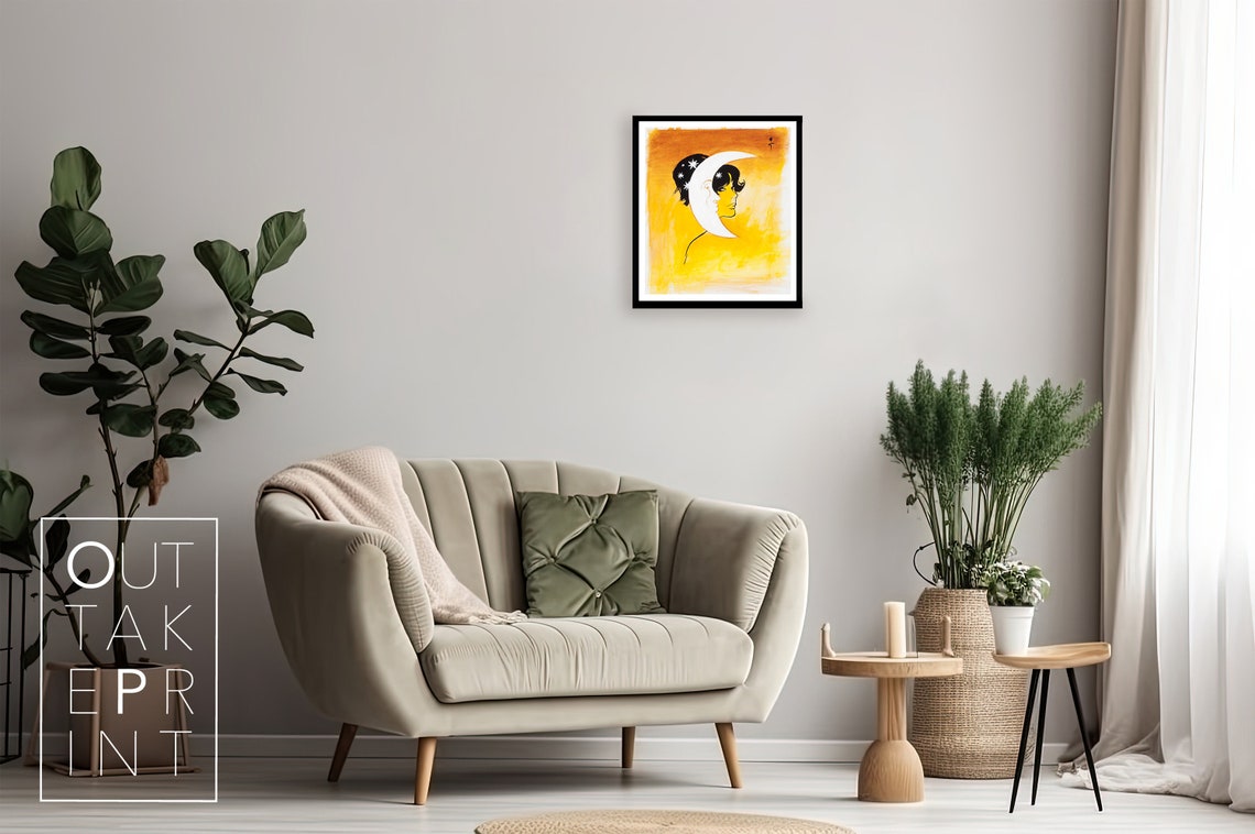 René Gruau Luna Art Print – Vintage Fashion Poster Reproduction - Etsy 日本